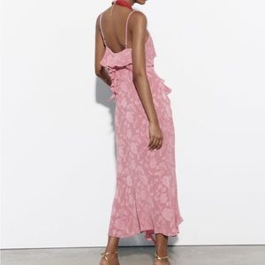 Zara | Dresses | Zara Ruffled Jacquard Dress | Poshmark